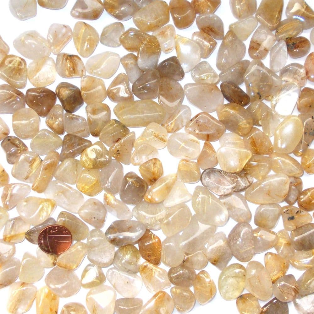 Golden Angel Hair Quartz Tumblestone