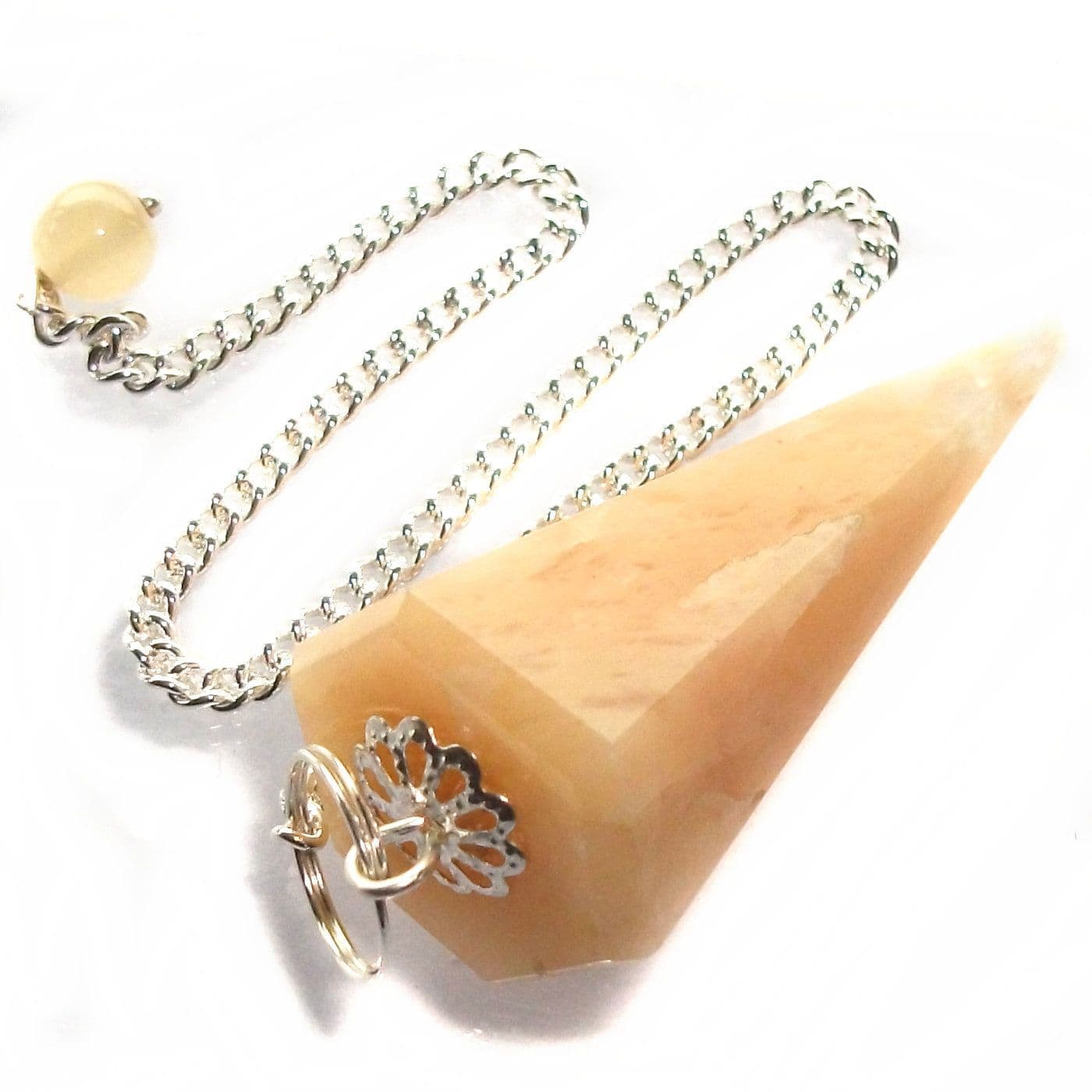 Golden Quartz Point Pendulum Dowsing Crystal