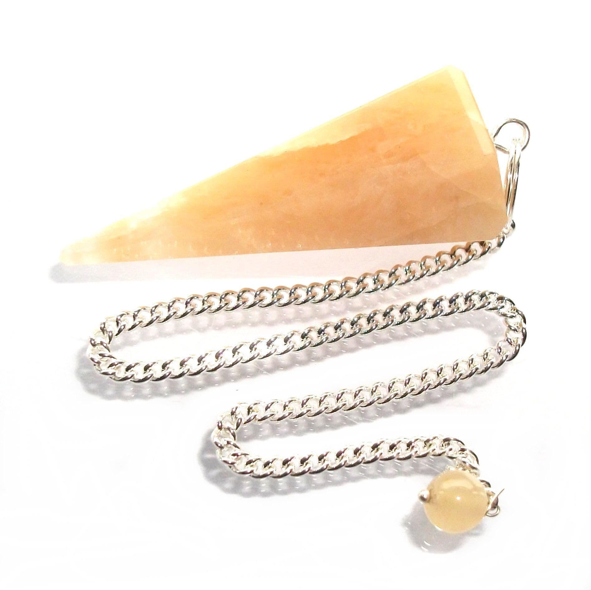 Golden Quartz Point Pendulum Dowsing Crystal