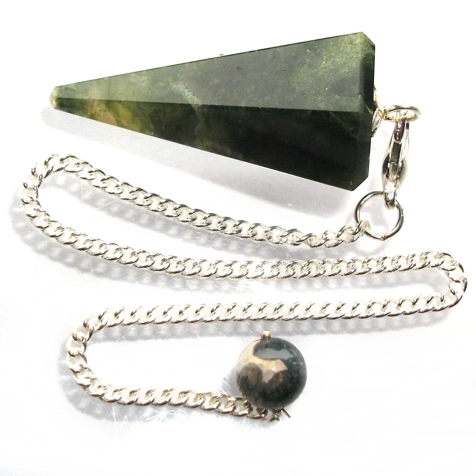 Moss agate pendulum store