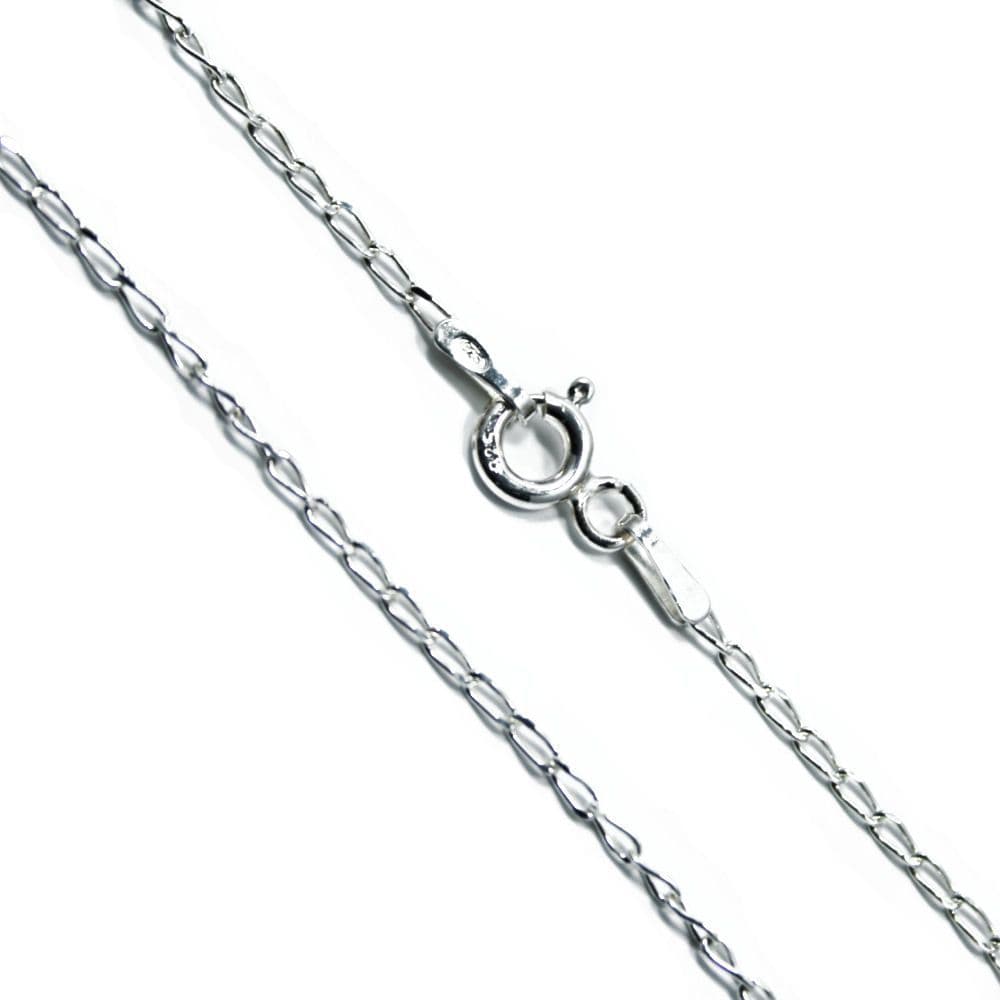 Italian Sterling Silver Open Curb Chain 1-1 5mm