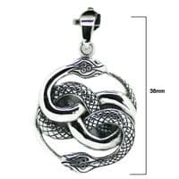 Ouroboros Purification Sigil Silver Pendant P029
