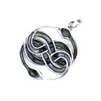 Ouroboros Purification Sigil Silver Pendant P029