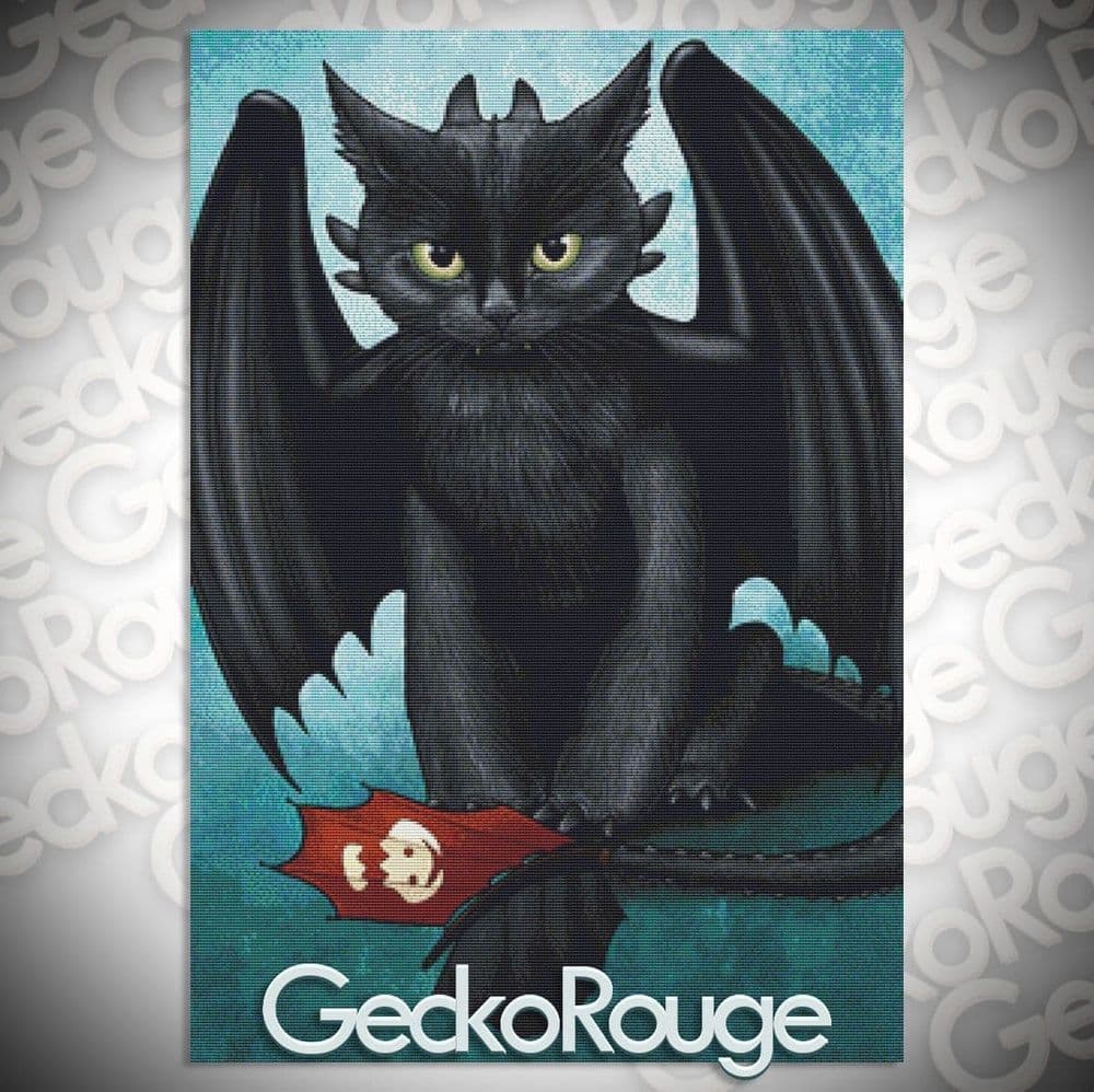 Toothless Cat by J Parks Modern Cross Stitch Art Kit
