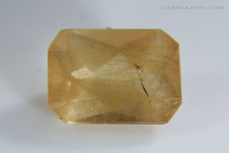 Albite Feldspar Plagioclase with Astrophyllite faceted Pakistan 1 24 carats