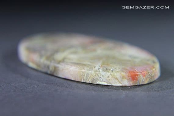 Baker Ranch Sagenitic Agate cabochon New Mexico USA 47 01 carats