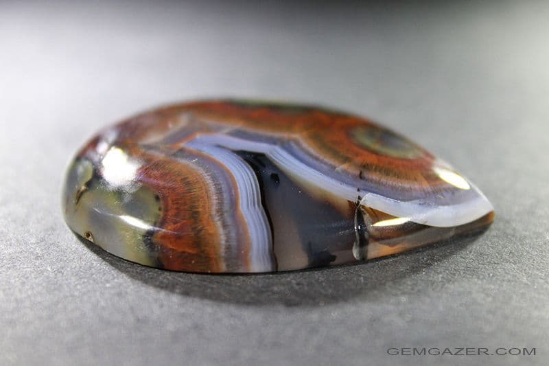 Banded Pseudomorph Agate cabochon Ankara Turkey 82 94 carats