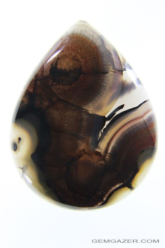 Banded Pseudomorph Agate cabochon Ankara Turkey 82 94 carats