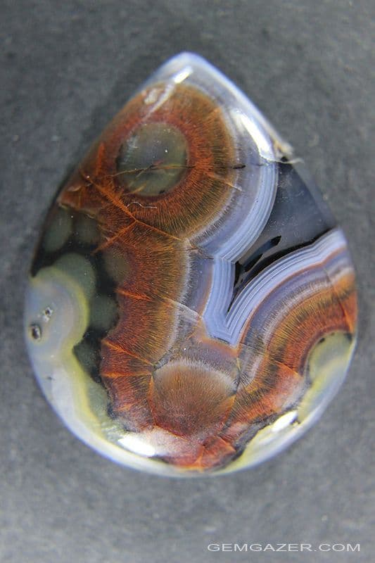 Banded Pseudomorph Agate cabochon Ankara Turkey 82 94 carats