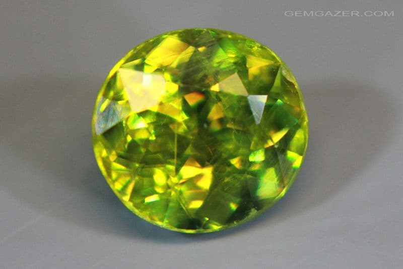 Chrome Sphene Titanite faceted Namibia 1 99 carats Video