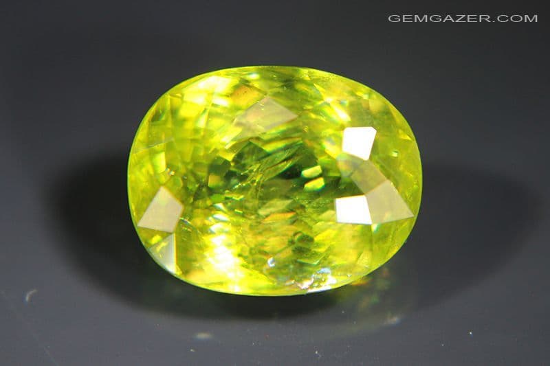 Chrome Sphene Titanite faceted Pakistan 5 06 carats