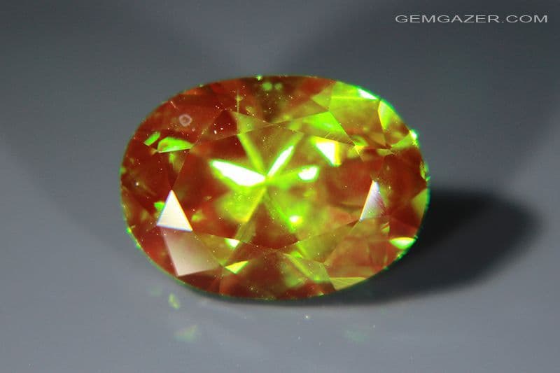 Chromium YAG "Christmas Garnet" faceted 5 16 carats