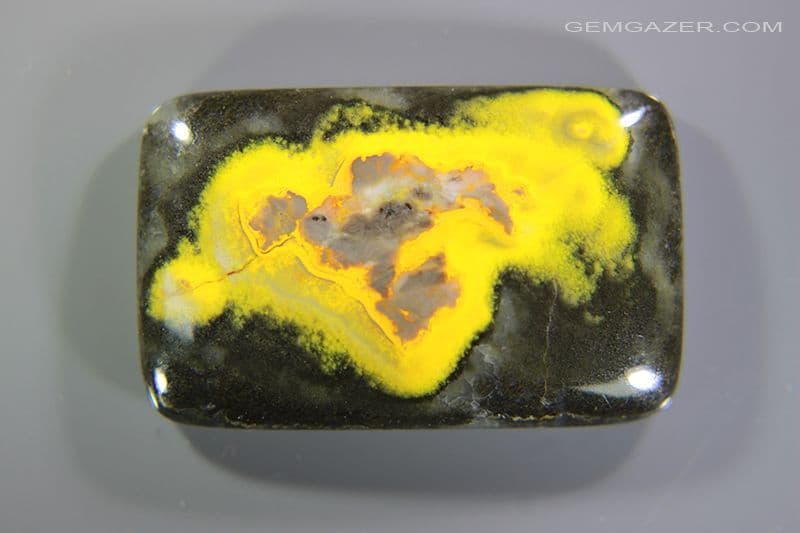 Eclipse Stone cabochon Orpiment in Jasper Indonesia 55 35 carats