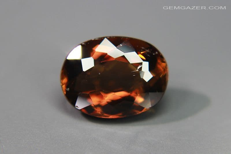 Enstatite orange-brown faceted Tanzania 3 08 carats