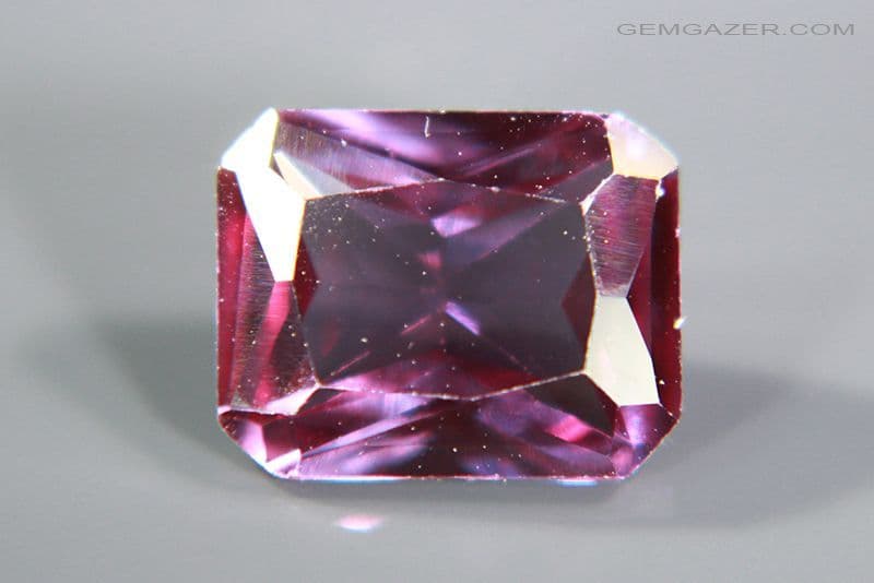 Flame-fusion method Verneuil synthetic purple Sapphire faceted 3 87 ...