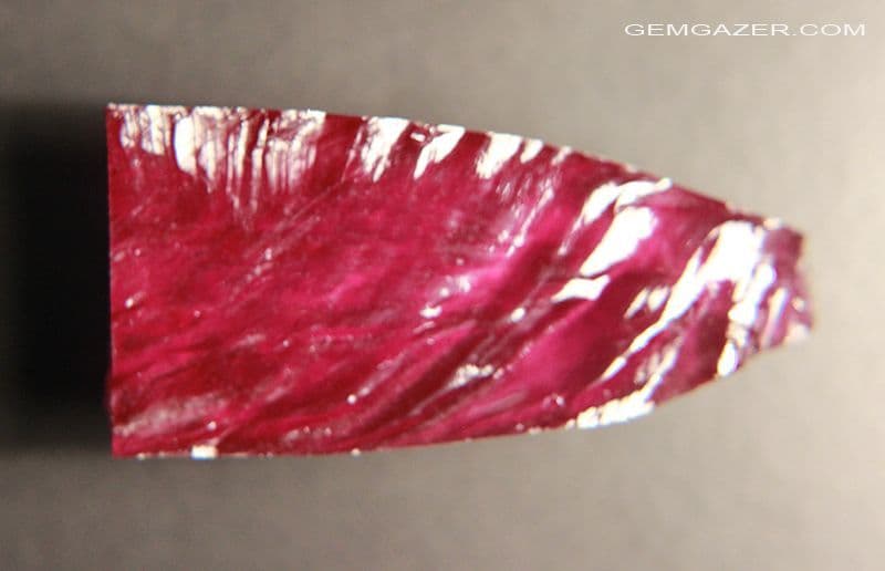 Flame fusion Verneuil method synthetic Pink Sapphire split boule 108 40 ...