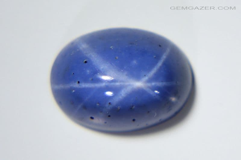 Linde blue synthetic star Sapphire cabochon 1 73 carats
