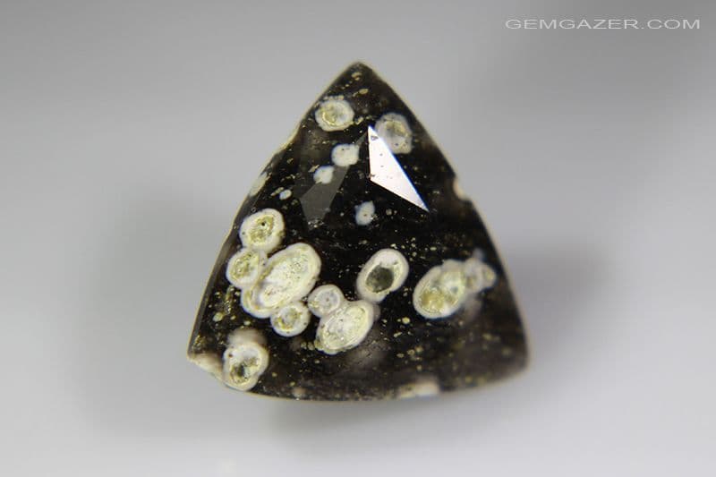 Lipari Obsidian aka Cosmic Obsidian faceted Italy 2 91 carats SOLD