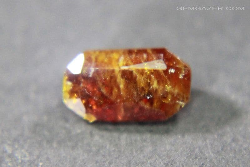 Monazite brownish-orange faceted Madagascar 1 53 carats