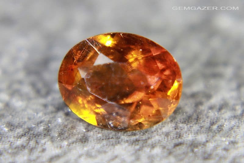 Orange-Red Cordierite Iolite faceted Madagascar 1 00 carat