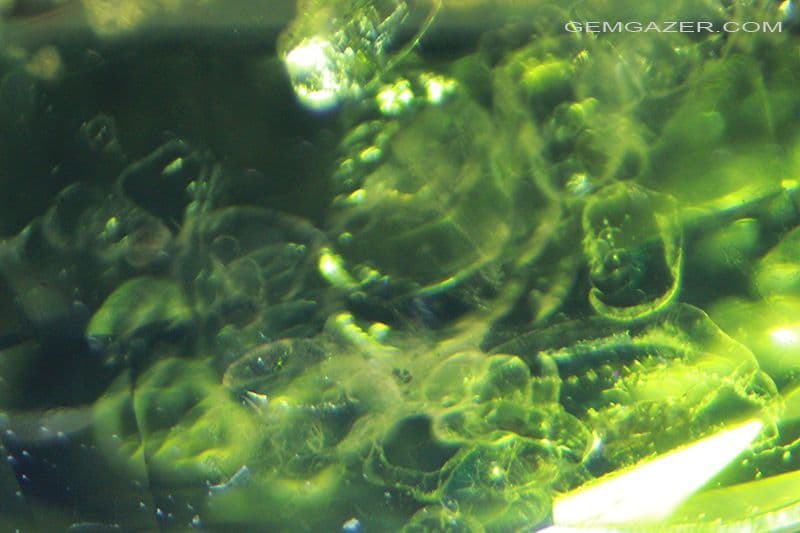 Peridot with Lily-Pad inclusions faceted Pakistan 7 22 carats