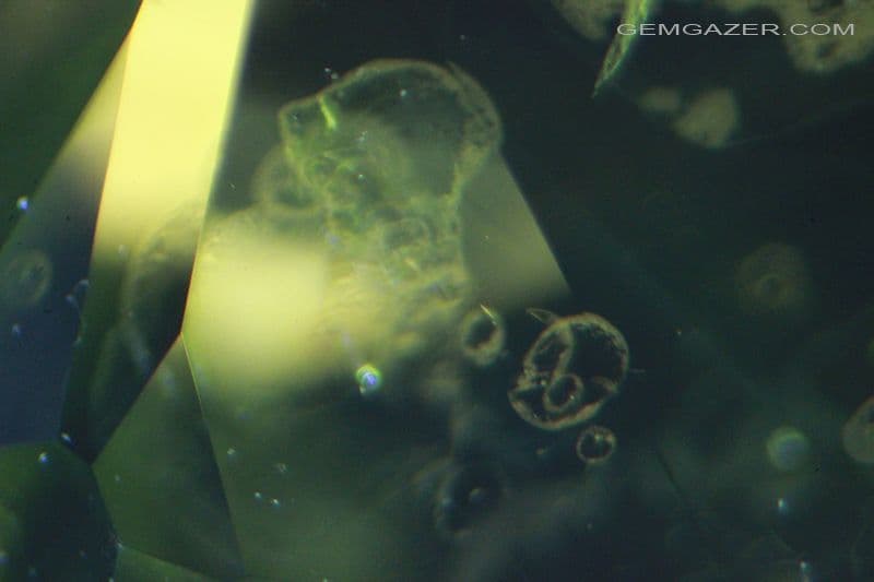 Peridot with Lily-Pad inclusions faceted Pakistan 7 22 carats