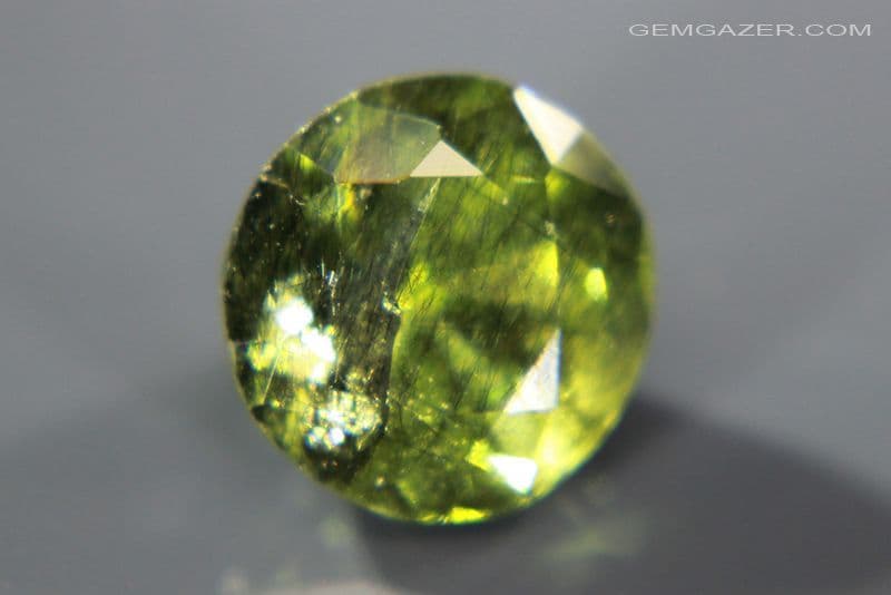 Peridot with Ludwigite-Vonsenite inclusions green faceted Pakistan 4 60 ...