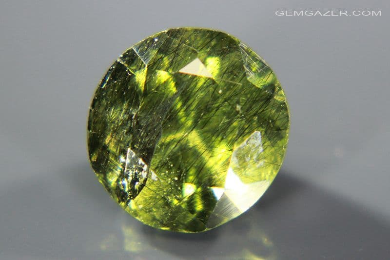 Peridot with Ludwigite-Vonsenite inclusions green faceted Pakistan 4 60 ...