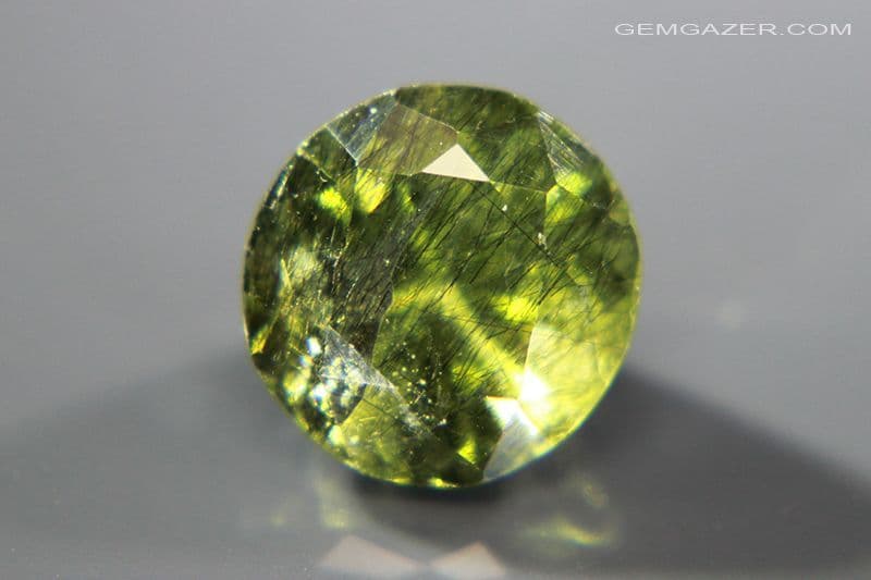 Peridot with Ludwigite-Vonsenite inclusions green faceted Pakistan 4 60 ...
