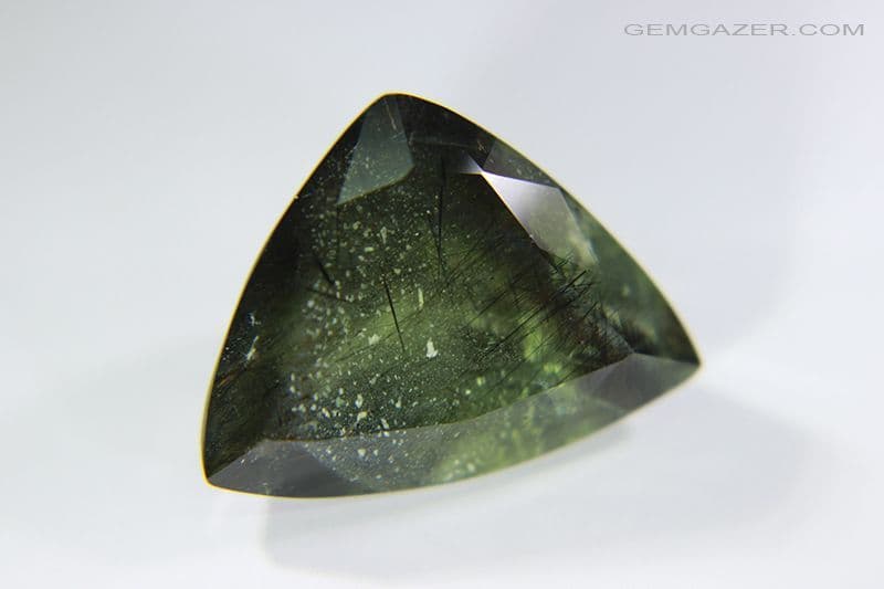 Peridot with Ludwigite-Vonsenite inclusions green faceted Pakistan 9 57 ...