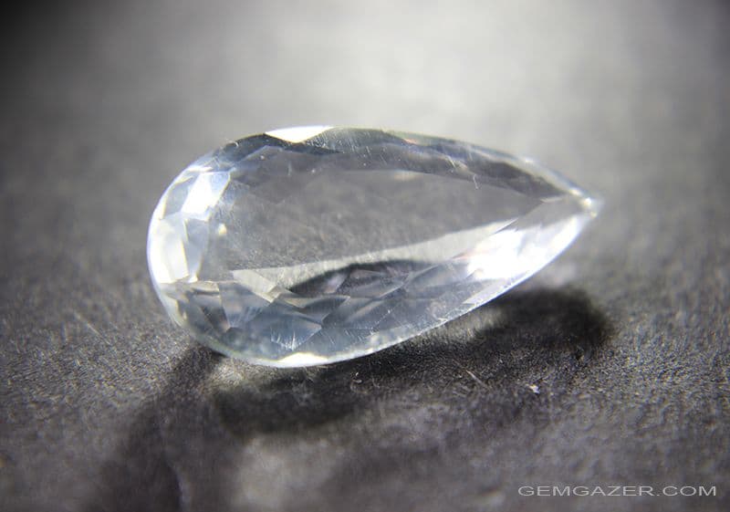 Petalite colourless faceted Brazil 7 17 carats