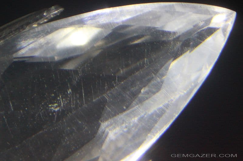 Petalite colourless faceted Brazil 7 17 carats