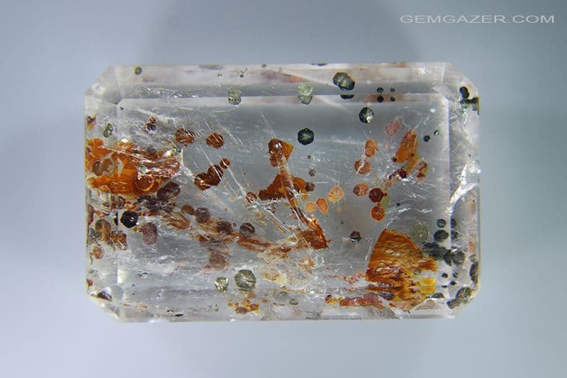 Quartz cabochon with Pyrite inclusions Brazil 71 53 carats Video