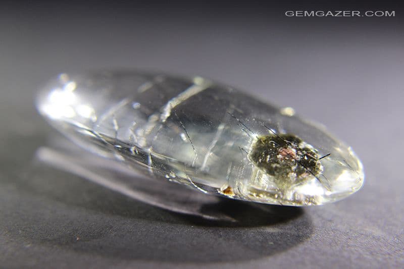 Quartz with Biotite Mica and Tourmaline inclusions faceted China 81 90 ...