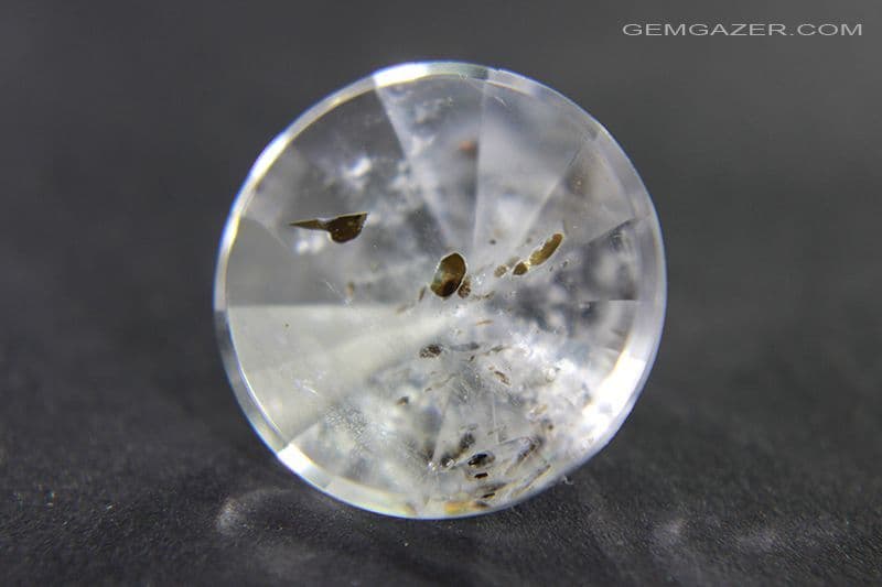 Quartz with Biotite Mica inclusions faceted Brazil 11 54 carats