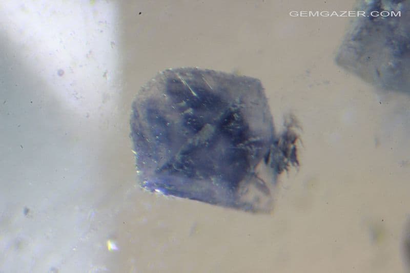 Quartz with blue Fluorite crystal inclusions faceted Madagascar 24 01 ...