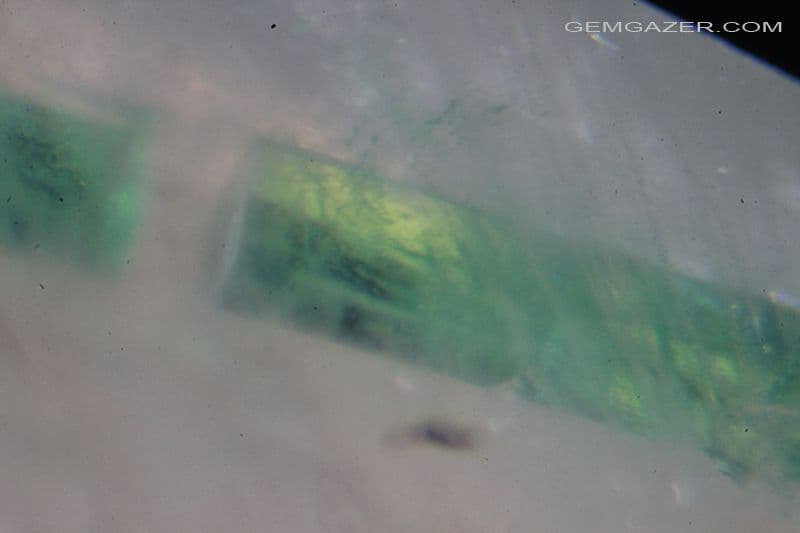 Quartz with Emerald crystal inclusions faceted Pakistan 2 52 carats