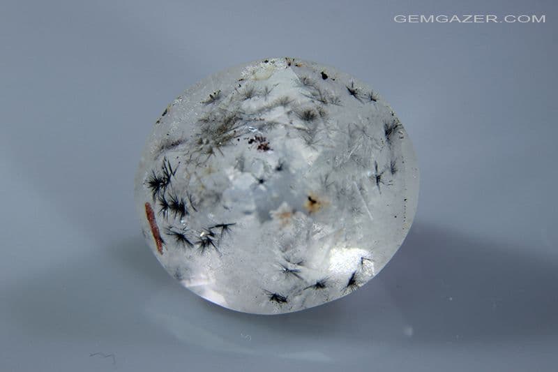 Quartz with Hollandite inclusions faceted Madagascar 10 24 carats