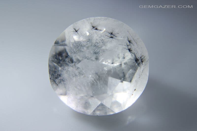 Quartz with Hollandite inclusions faceted Madagascar 8 45 carats