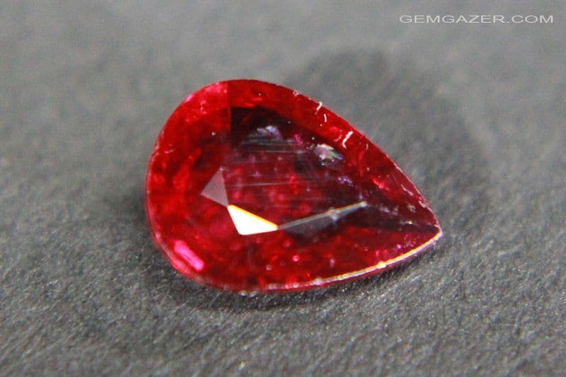 Ruby Lead Glass Filled faceted Madagascar 1 03 carats