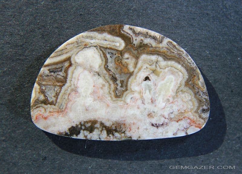 Sagenitic plume Agate cabochon Arizona USA 34 88 carats
