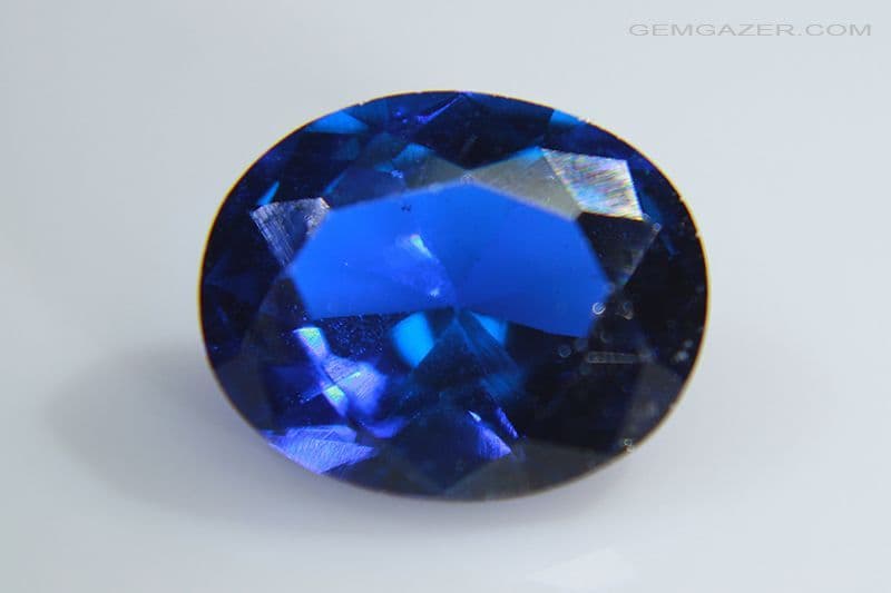 Synthetic Spinel deep blue Verneuil method faceted 4 30 carats