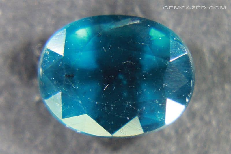 Teal blue Chrome Kyanite faceted India 3 78 carats