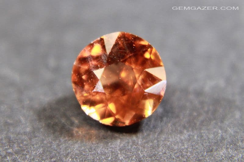 Triplite orange-red faceted Pakistan 0 77 carat