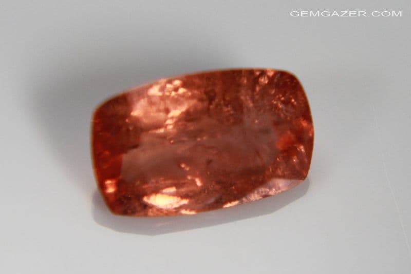 Triplite orange-red faceted Pakistan 0 93 carat