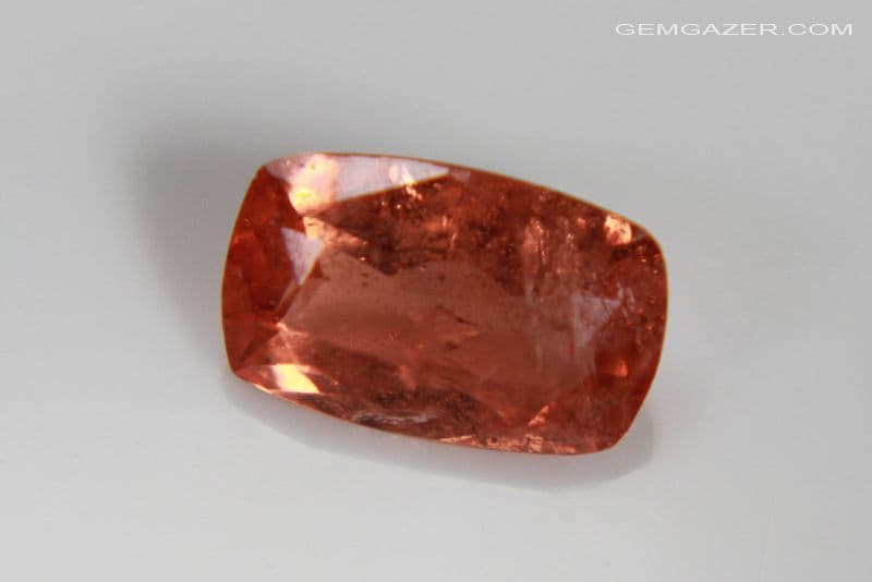 Triplite orange-red faceted Pakistan 0 93 carat