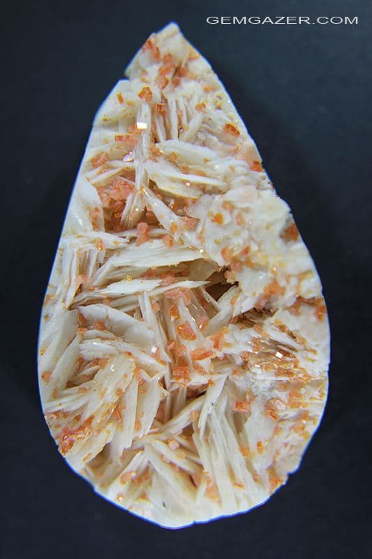 Vanadinite on Baryte cabochon Morocco 198 97 carats