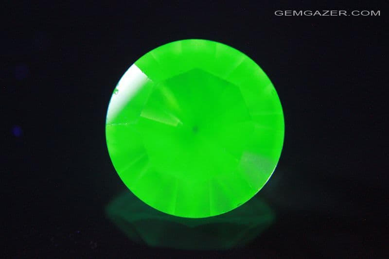 Vaseline Glass aka Uranium Glass fluorescent faceted 10 46 carats