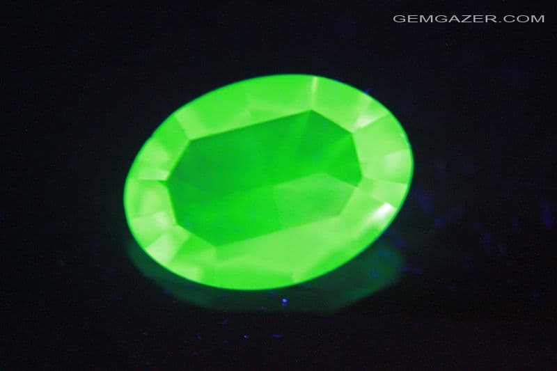 Vaseline Glass aka Uranium Glass fluorescent faceted 9 60 carats