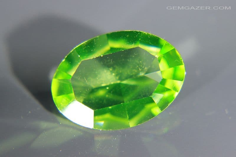 Vaseline Glass aka Uranium Glass fluorescent faceted 9 60 carats